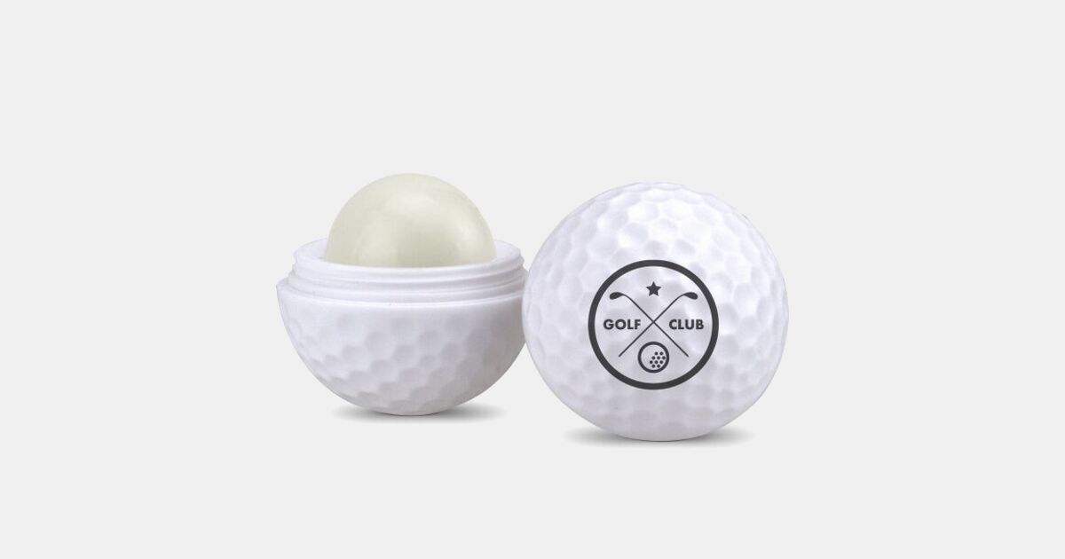 Golf Ball Shaped Lip Balm Container USA Made with your logo ...