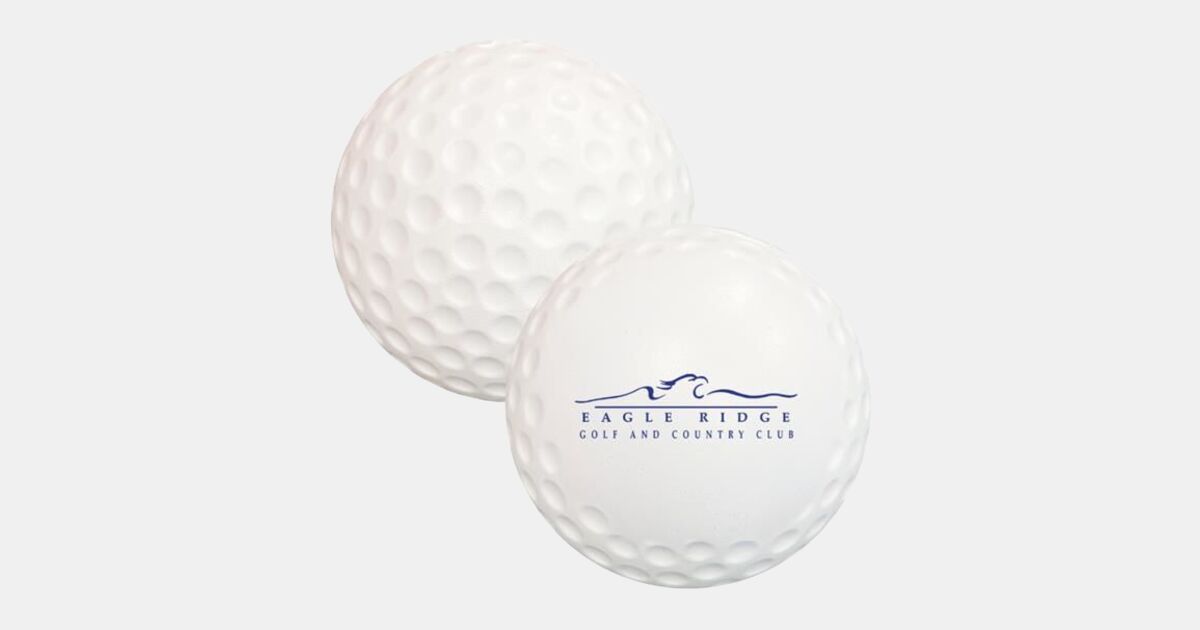 Golf Ball Stress Ball with your logo | MiniThrowBalls.com