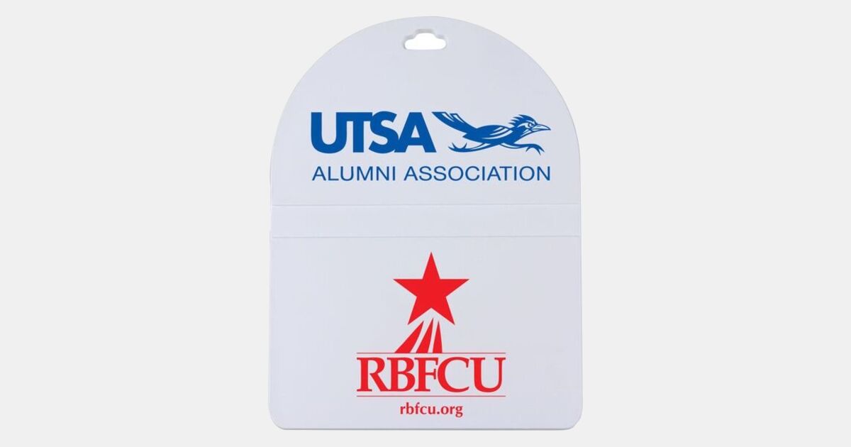 Oval Top Golf Bag Tag USA Made with your logo | MiniThrowBalls.com