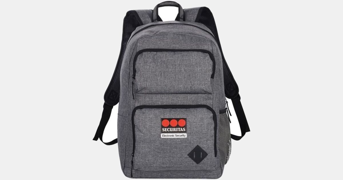 Graphite Deluxe 15" Computer Backpack with your logo | MiniThrowBalls.com