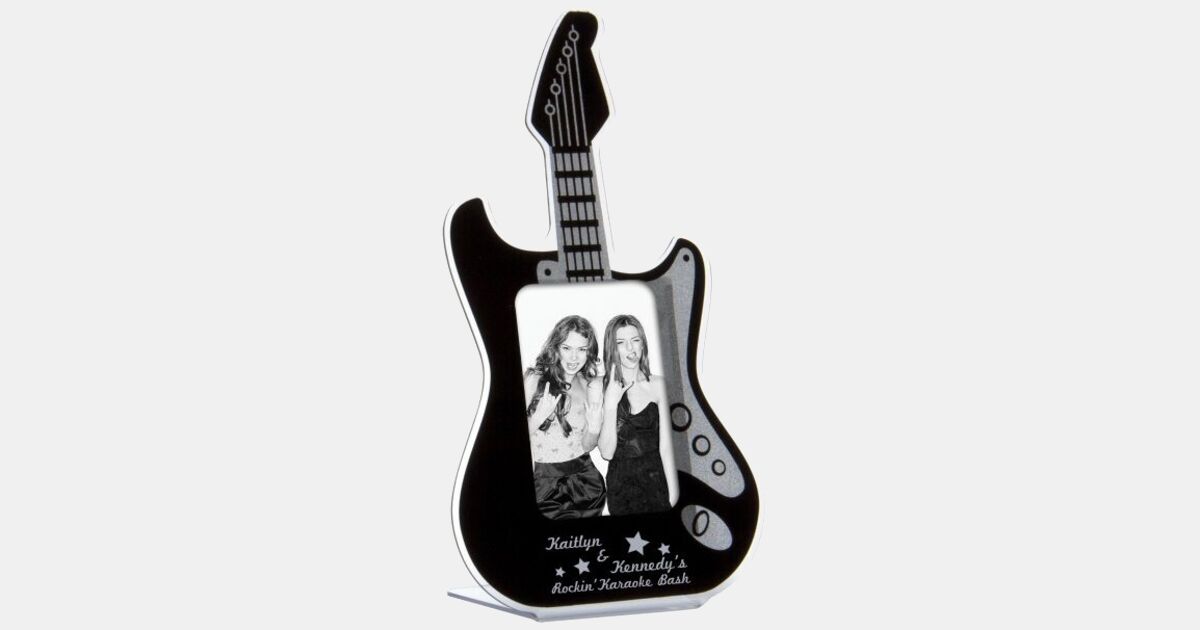 Guitar photo Frame with your logo | MiniThrowBalls.com