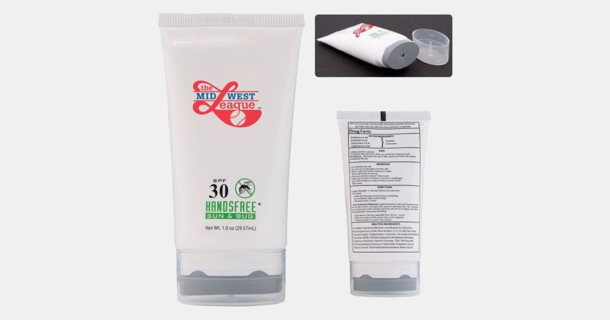Handsfree Spf 30 Sun And Bug Sunscreen with your logo | MiniThrowBalls.com