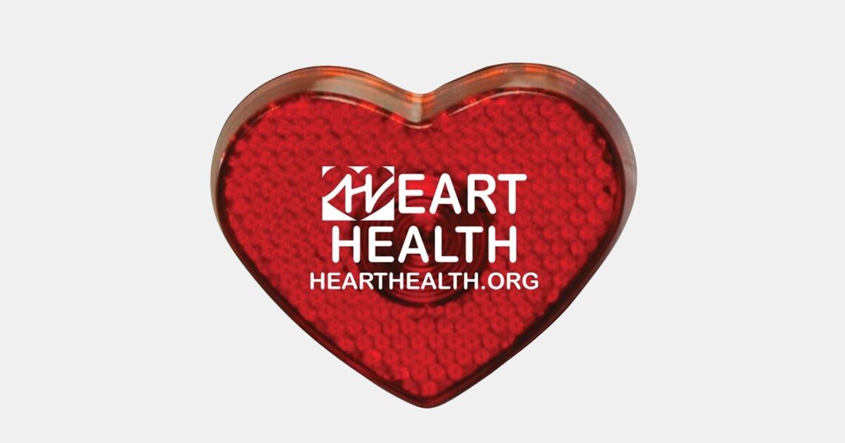 Heart Strobe with your logo | MiniThrowBalls.com