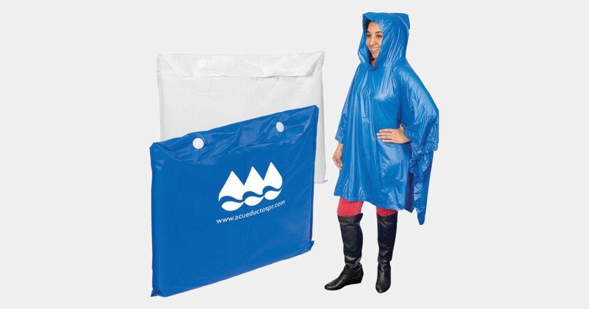 Imprinted Heavy Duty Poncho with your logo | MiniThrowBalls.com