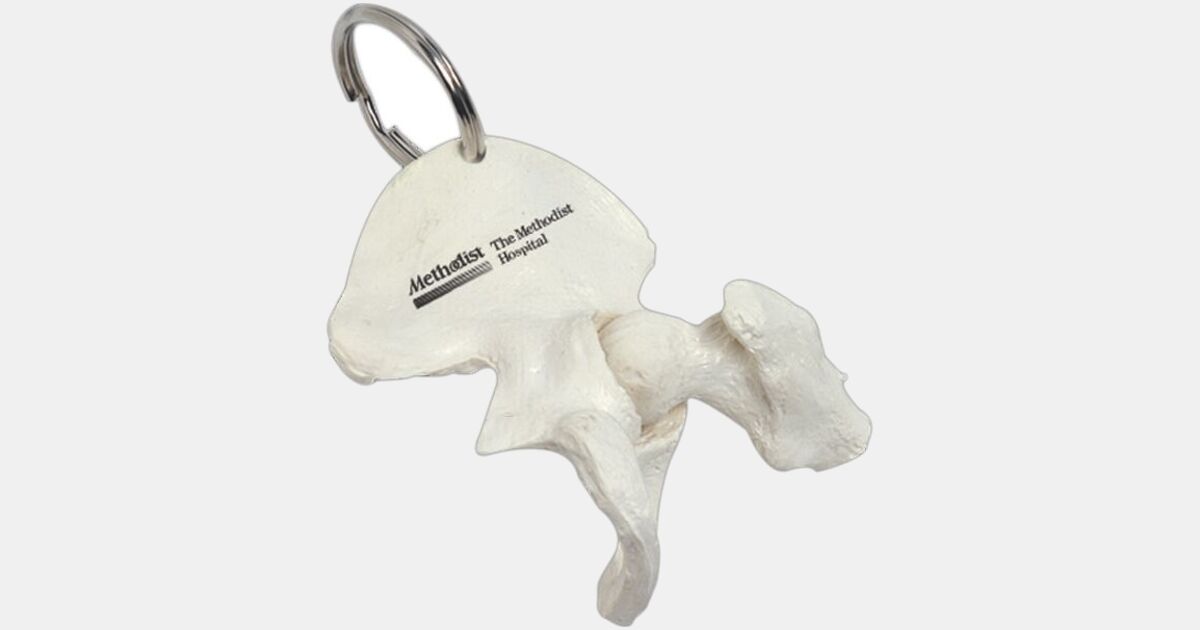 Promotional Hip Bone Keyring with your logo | MiniThrowBalls.com