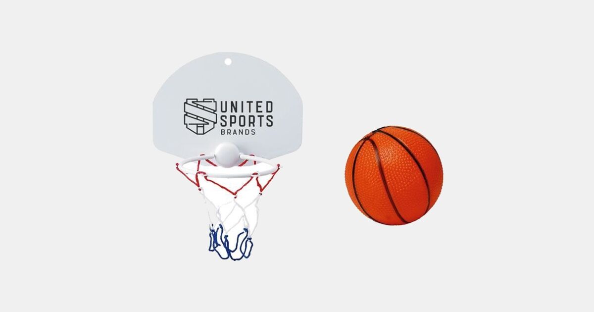 Hoop Basketball Game with your logo | MiniThrowBalls.com