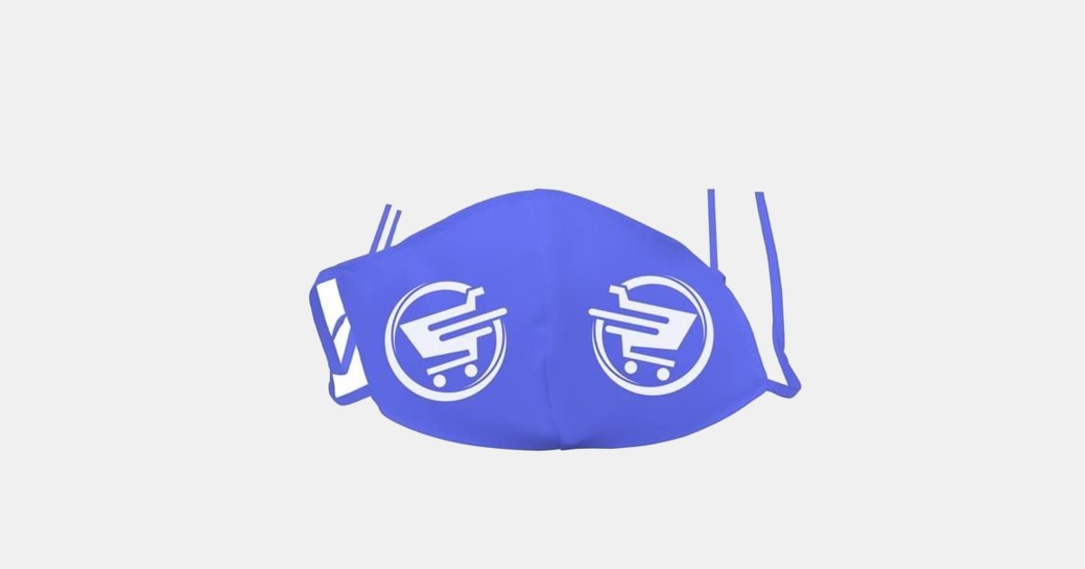 Imprinted Face Covers - Full Color Logo with your logo | MiniThrowBalls.com