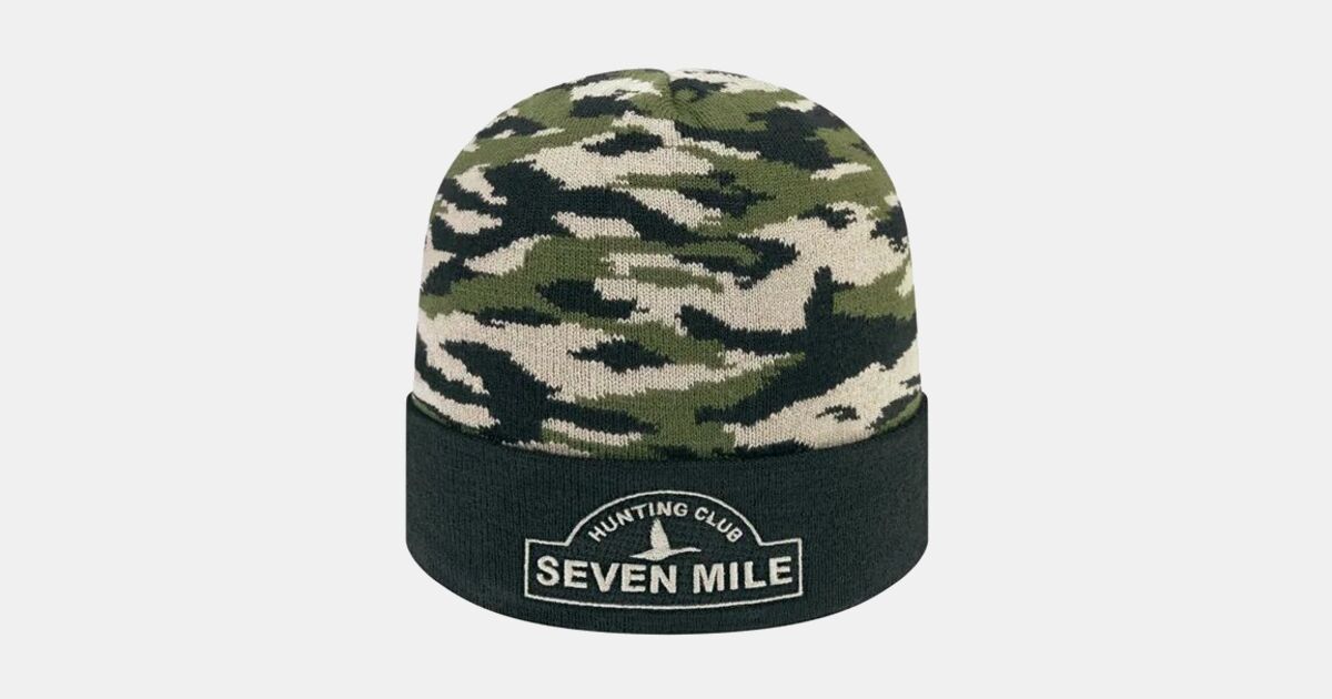 USA Made Vintage Tiger Camo Knit Cap with Cuff with your logo ...