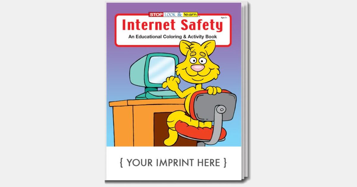 Internet Safety Coloring And Activity Book with your logo ...