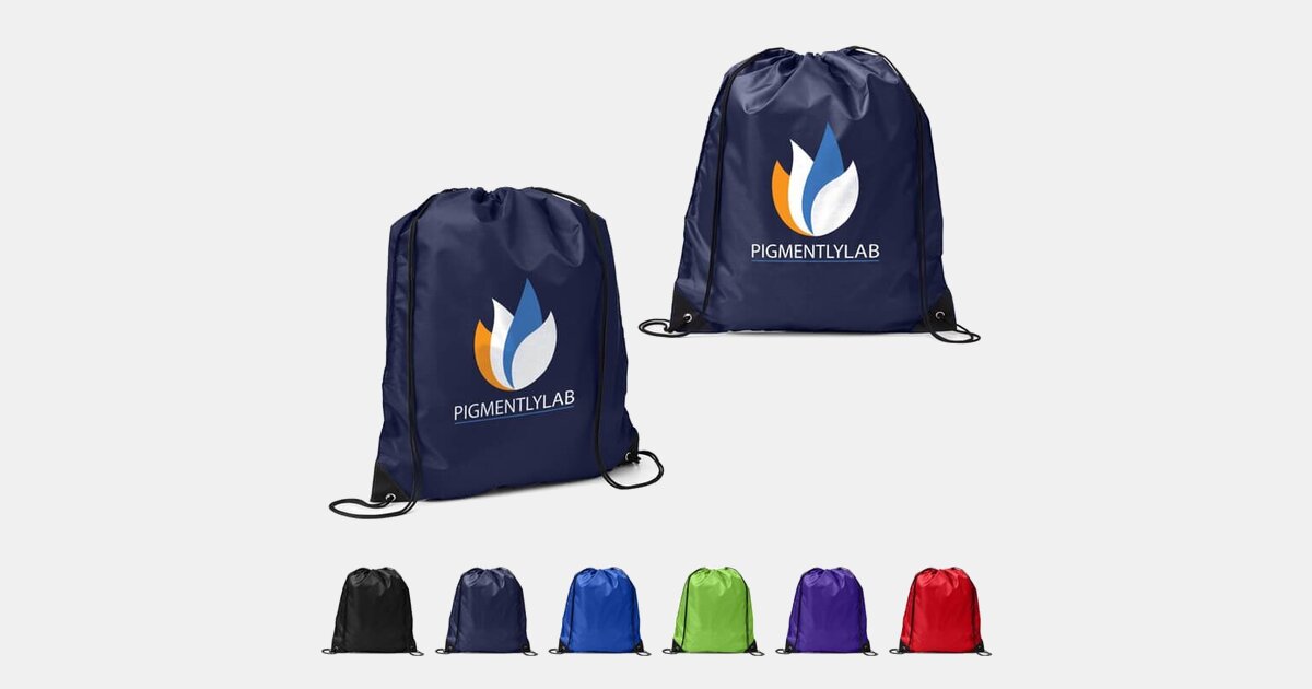 Imprinted Jumbo Drawstring Backpack with your logo | MiniThrowBalls.com