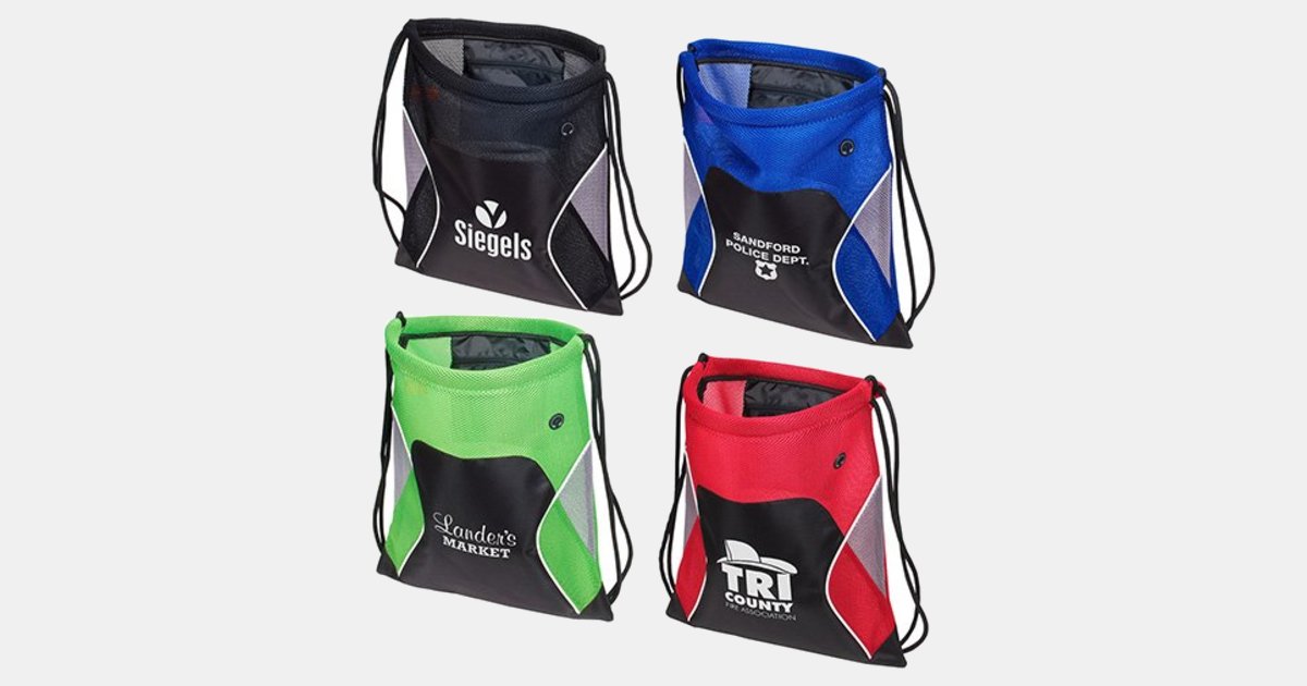 Personalized Drawstring Bag Jumbo Globetrotter | MiniThrowBalls.com