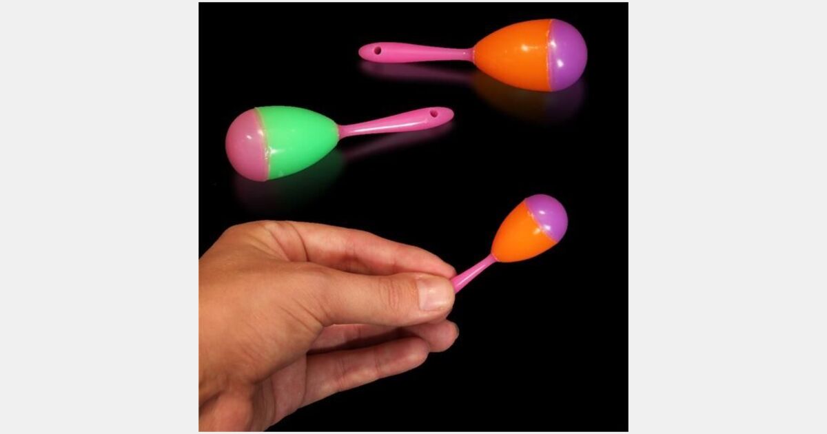 Custom Printed Junior Maracas with your logo | MiniThrowBalls.com