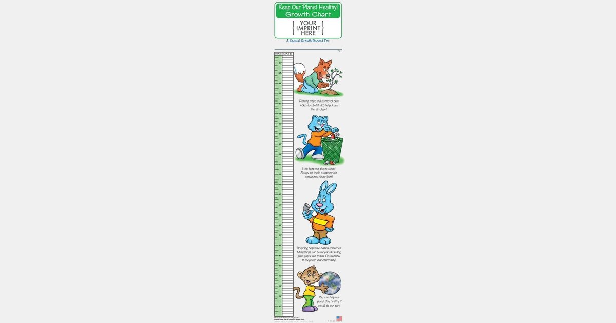 Keep Our Planet Healthy Growth Chart USA Made with your logo ...