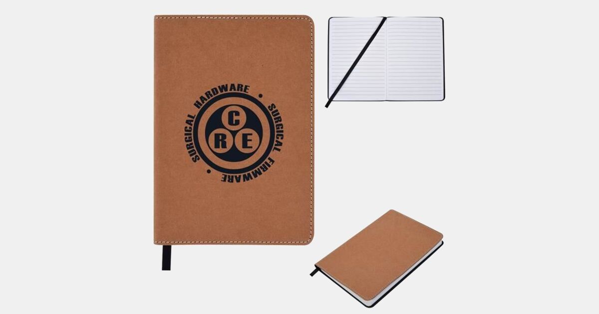 Custom Printed Kraft Paper Journal with your logo | MiniThrowBalls.com