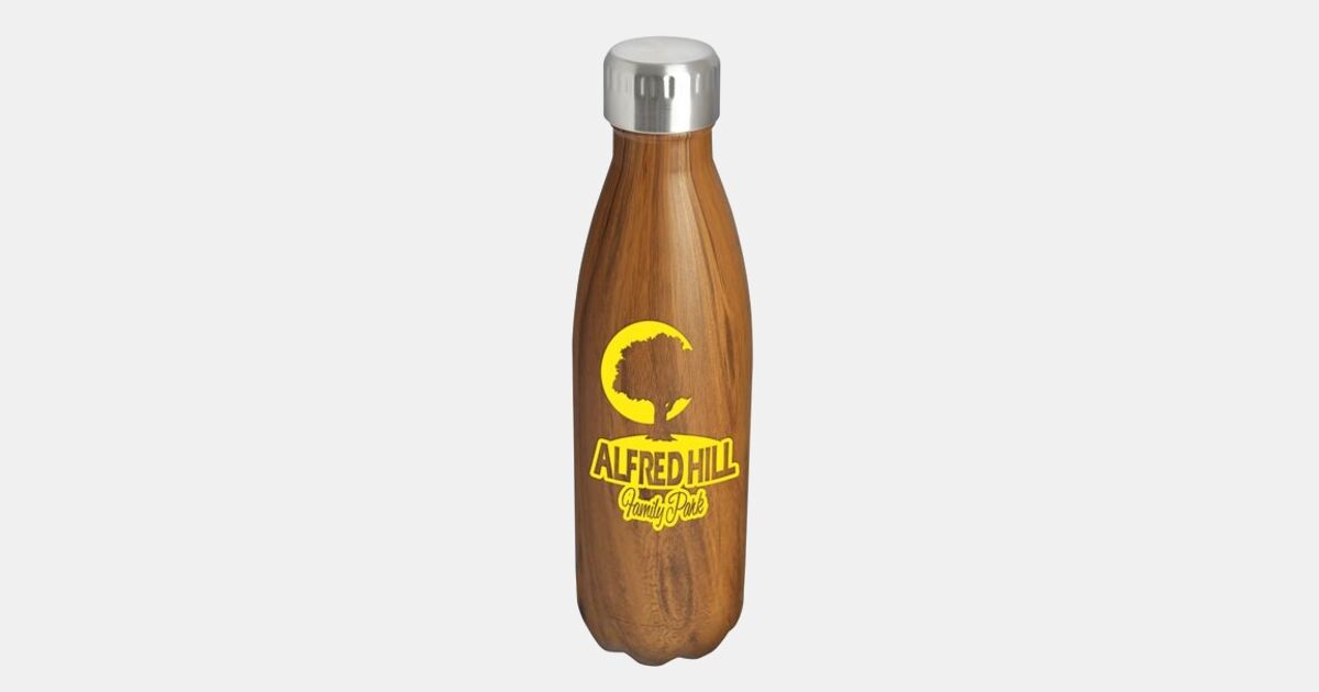 Kula - 17 Oz Woodtone Stainless Steel Bottle with your logo ...