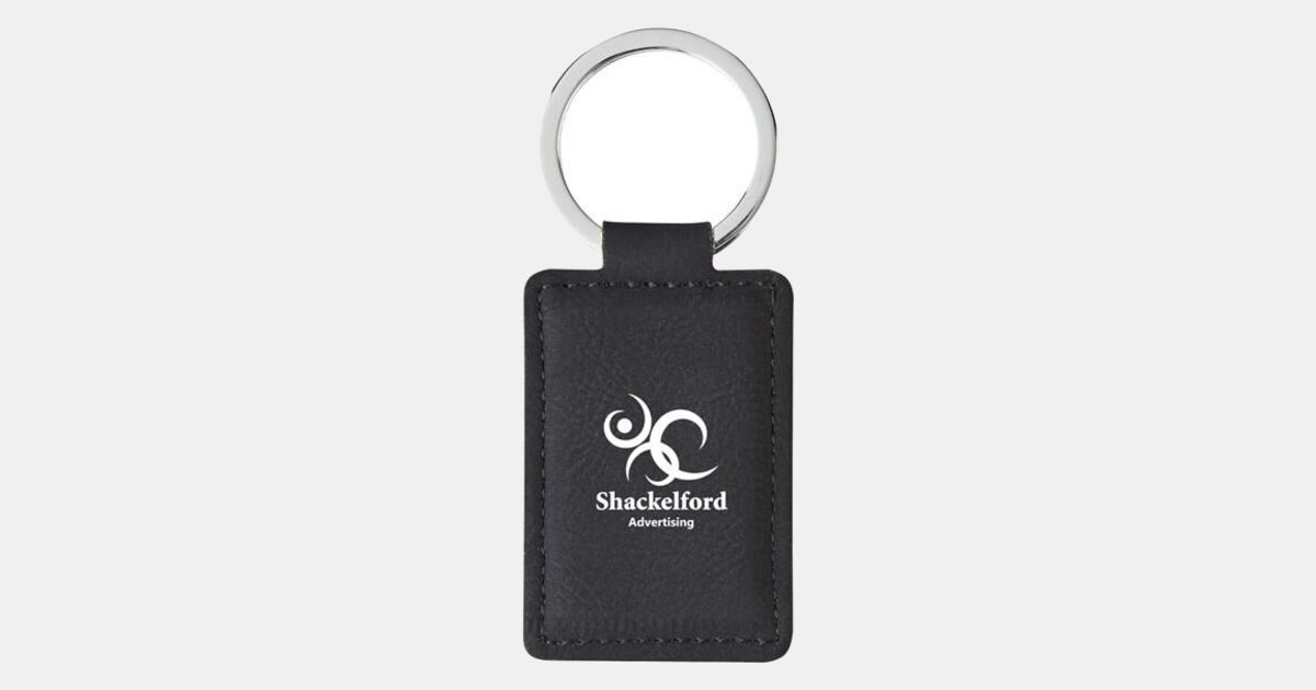 Leatherette Executive Key Tag with your logo | MiniThrowBalls.com