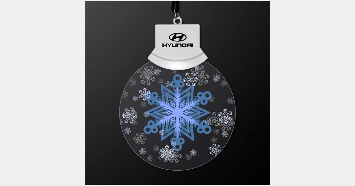 LED Animated Snowflake Necklace with your logo | MiniThrowBalls.com