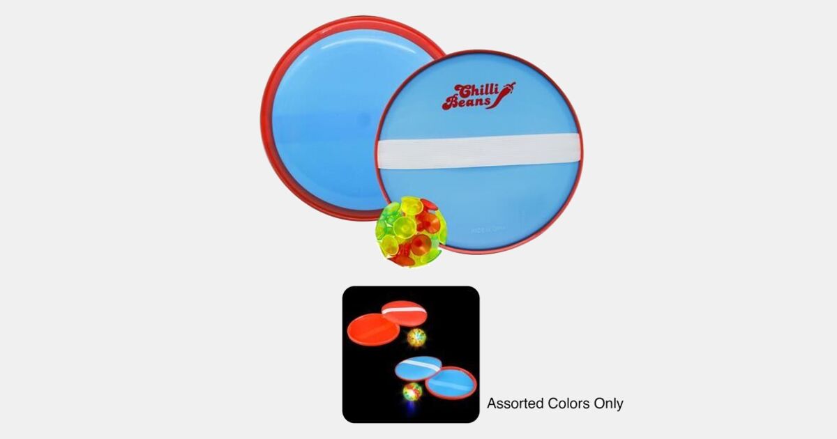 LED Ball & Mitt Game with your logo | MiniThrowBalls.com