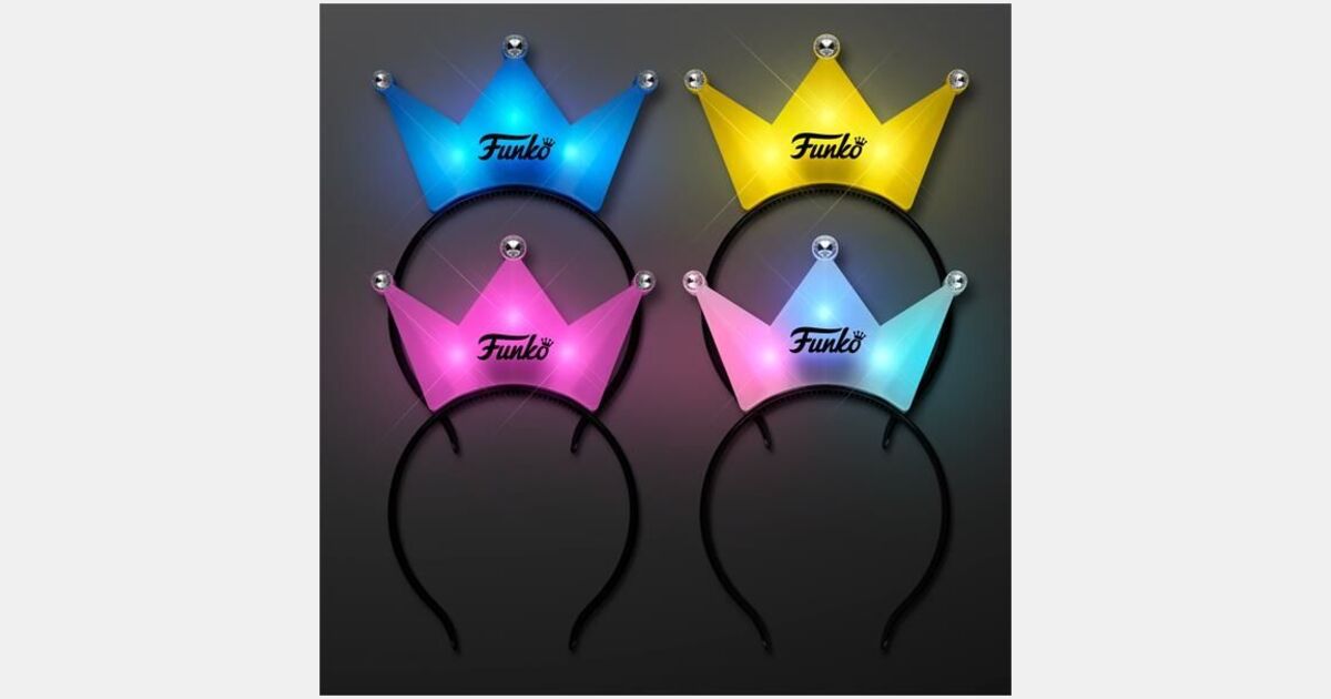 Custom Printed LED Crown Tiara Headbands with your logo ...