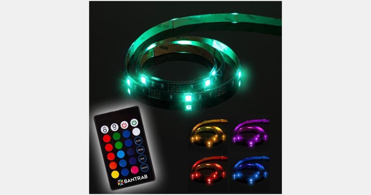 LED RGB Mood Light Strip with Remote with your logo | MiniThrowBalls.com