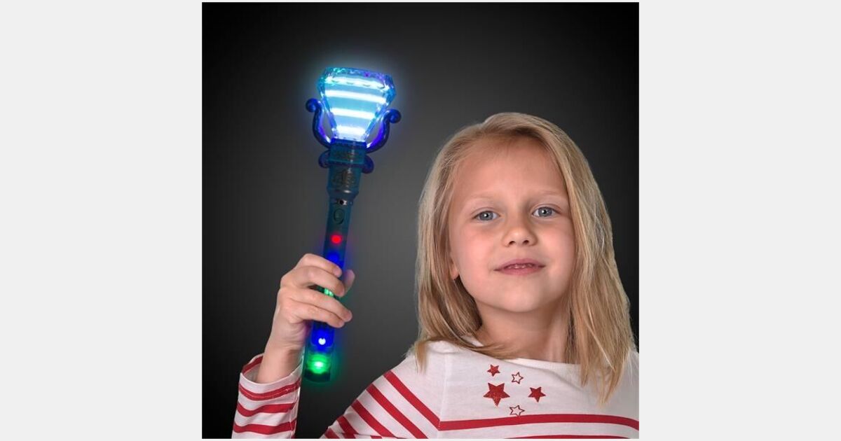 LED Rotating Diamond Wand with your logo | MiniThrowBalls.com