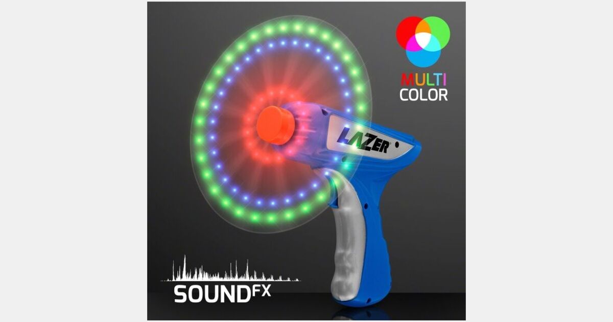 LED Spinning Lights Space Blaster Toy Gun with your logo ...