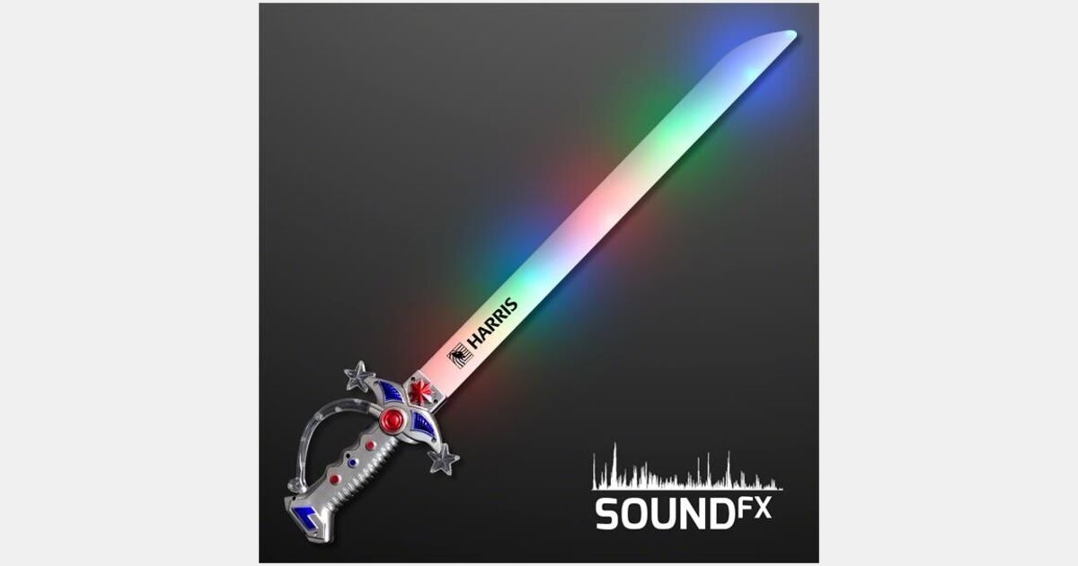 LED Swashbuckler Pirate Swords with your logo | MiniThrowBalls.com