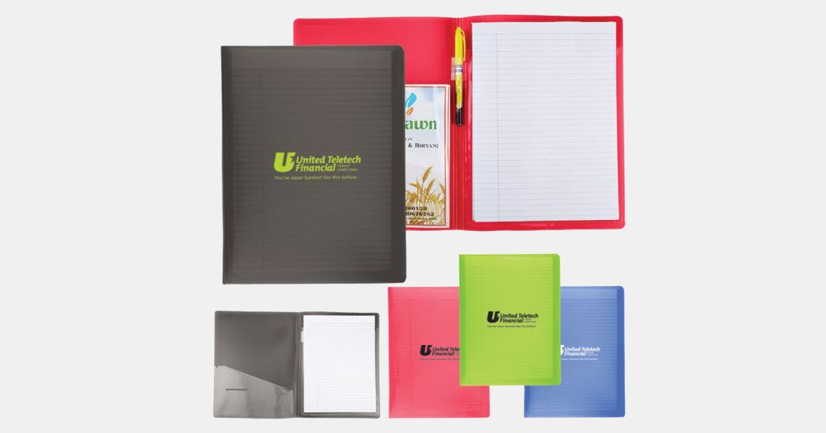 Imprinted Letter Size Folder & Writing Pad with your logo ...