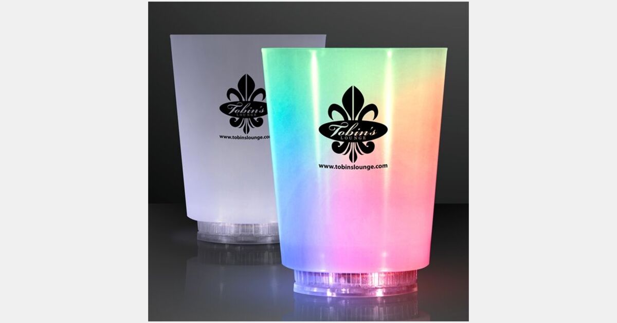 Custom Printed Light Up Frosted Short Glass 12 oz with your logo ...