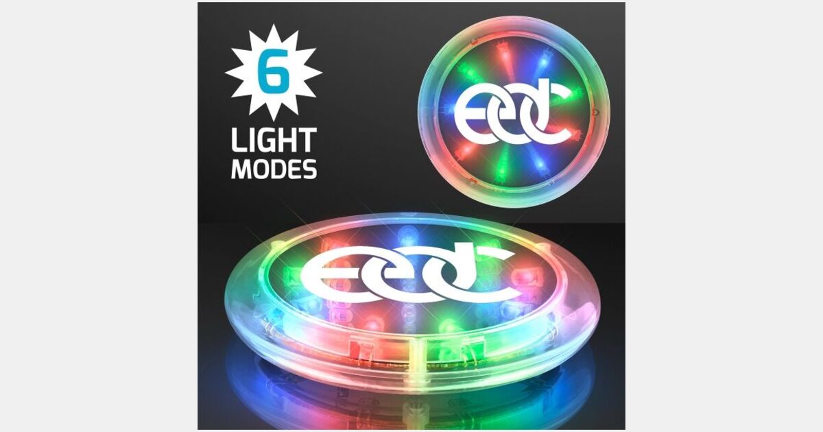 Light-up LED Infinity Tunnel Coaster with your logo | MiniThrowBalls.com