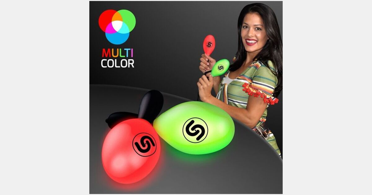 Light Up Maracas with your logo | MiniThrowBalls.com