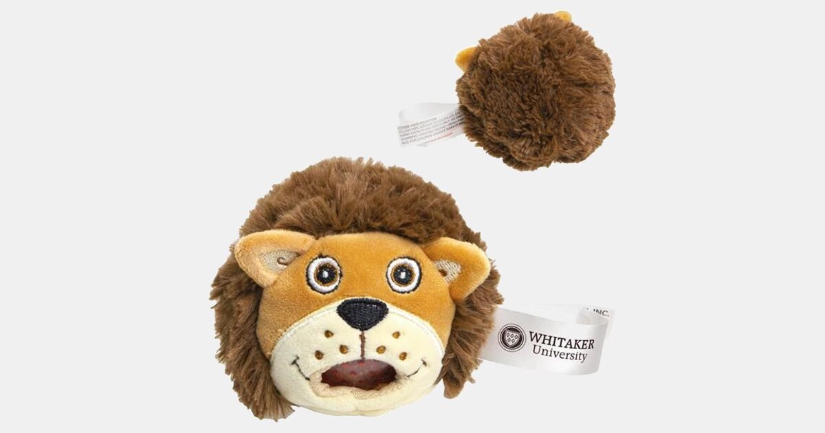 Lion Stress Buster (TM) with your logo | MiniThrowBalls.com