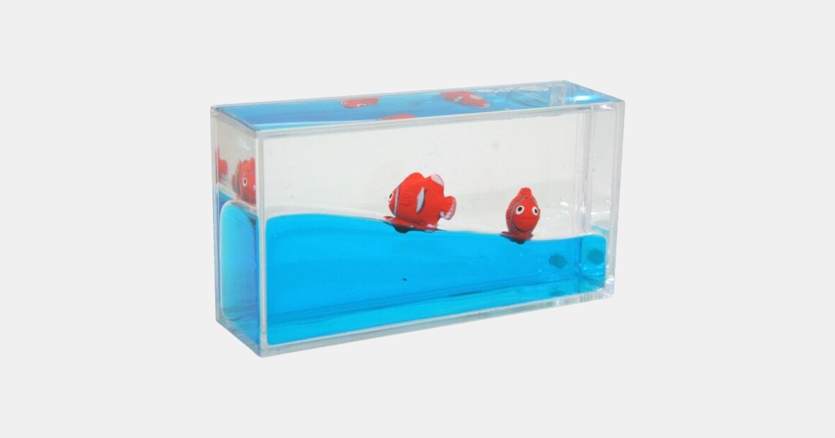 Promotional Mini Clownfish Liquid Wave Paperweight with your logo ...
