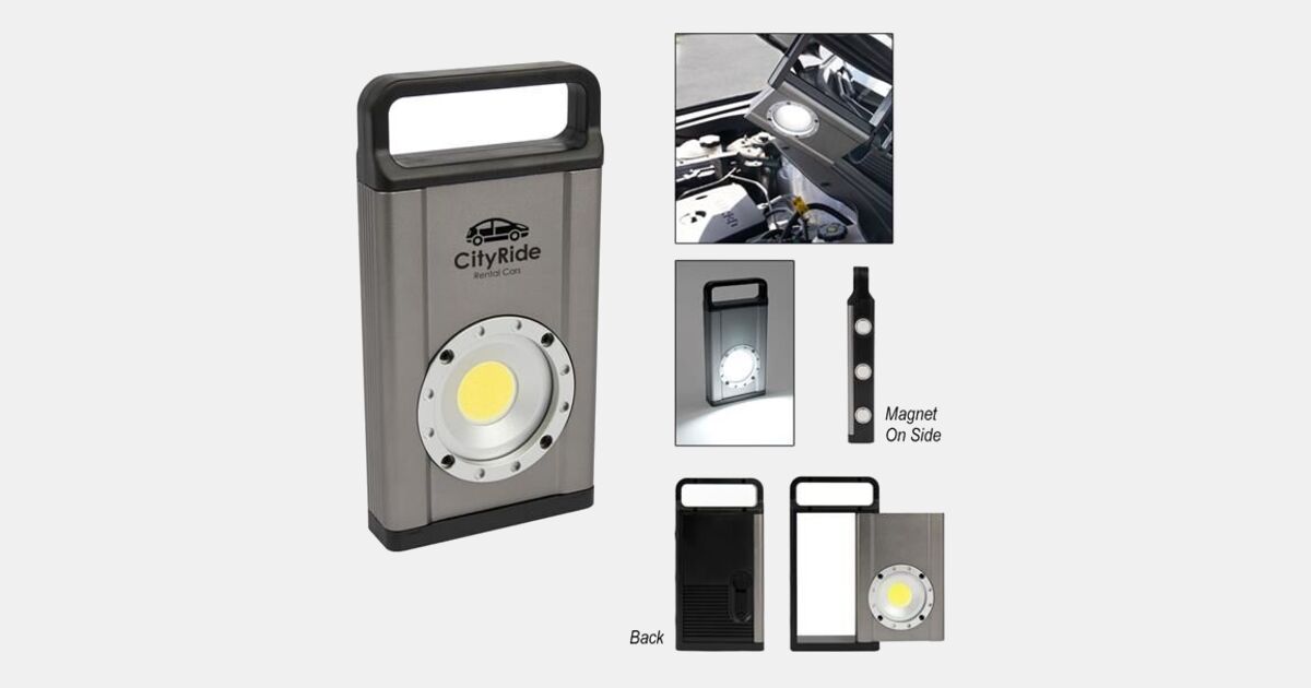 Magnetic Cob Work Light with your logo | MiniThrowBalls.com