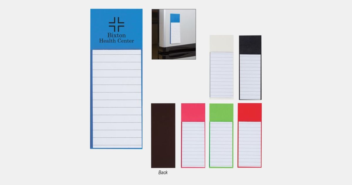 Custom Printed Magnetic Note Pad with your logo | MiniThrowBalls.com