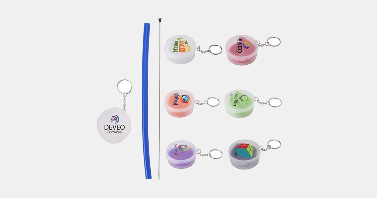 Custom Printed Mai Tai Silicone Straw Keychain Set with your logo ...