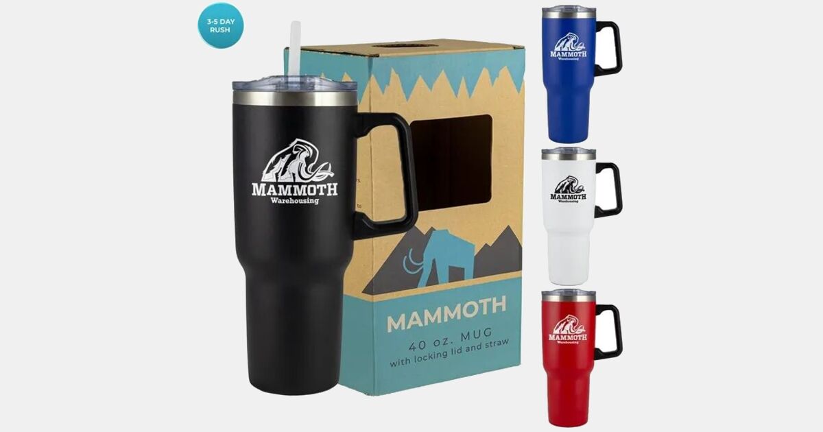Custom Printed Mammoth Vacuum Insulated Mug 40 Oz with your logo ...