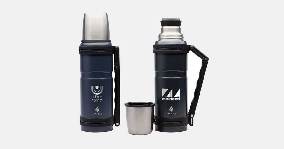Manna (TM) Thermo 40 Oz Vacuum Insulated Flask with your logo ...