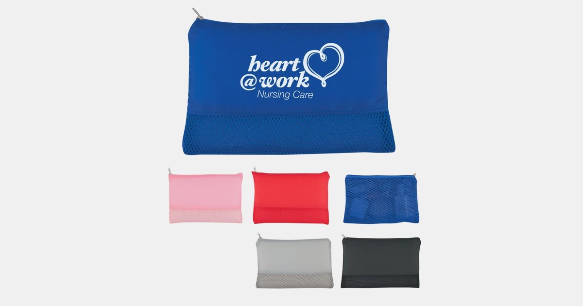 Imprinted Mesh Vanity Bag with your logo | MiniThrowBalls.com