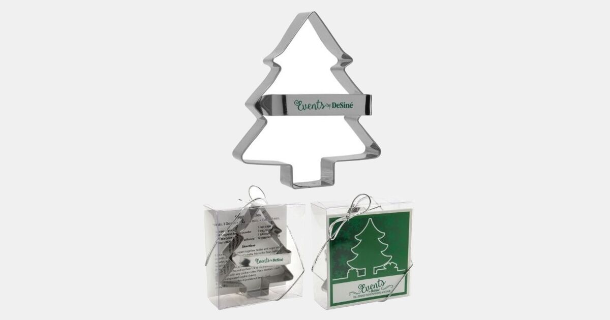 Metal Tree Cookie Cutter with your logo | MiniThrowBalls.com