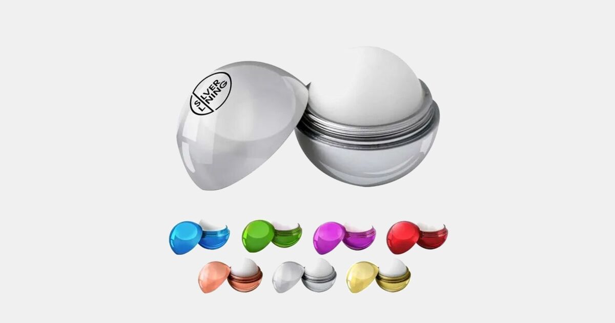 Custom Printed Metallic Finish Round Lip Balm with your logo ...