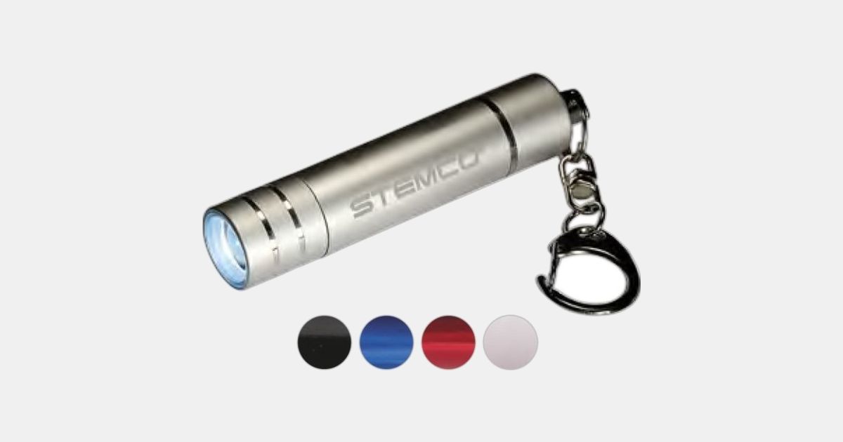 Imprinted Micro 1 LED Torch/Key Light with your logo | MiniThrowBalls.com