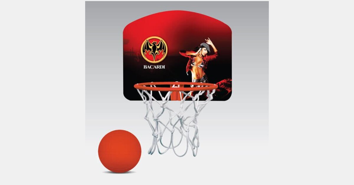 Micro Exp Basketball Set with your logo | MiniThrowBalls.com