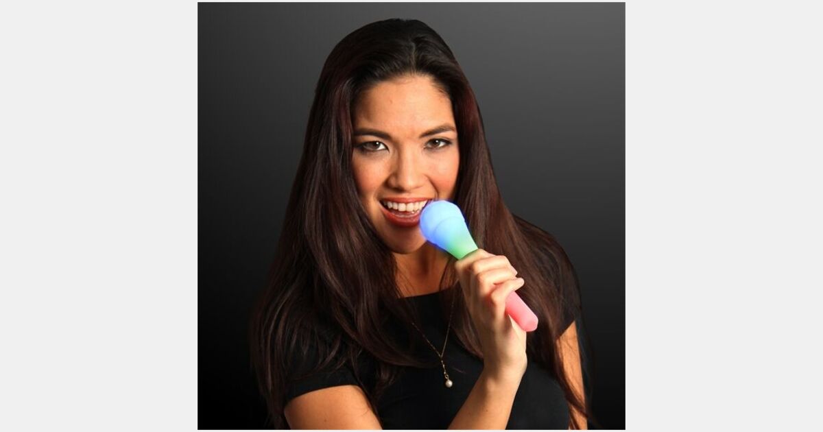 Custom Printed Microphone Toy Light Wand, Sound Sensitive LEDs with ...