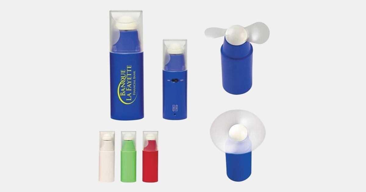 Mini Fan With Removable Cap with your logo | MiniThrowBalls.com