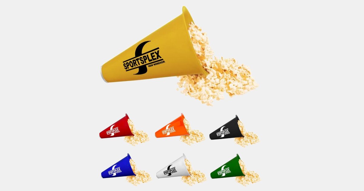 Custom Printed Mini Megaphone with Popcorn Cap with your logo ...