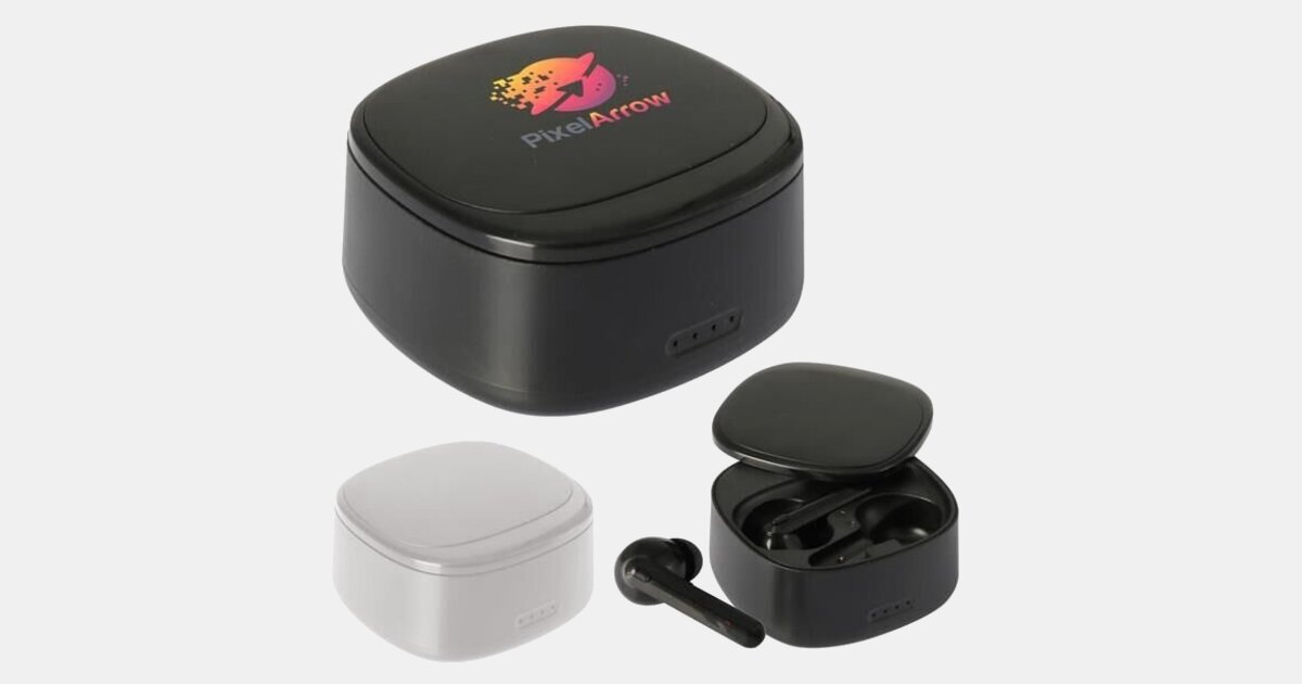 Mod Pod True Wireless Earbuds With Charging Base with your logo ...