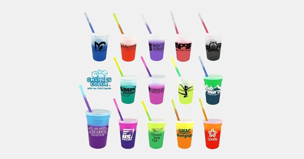 Custom Printed Mood 17 oz. Stadium Cup/Straw/Lid Set with your logo ...
