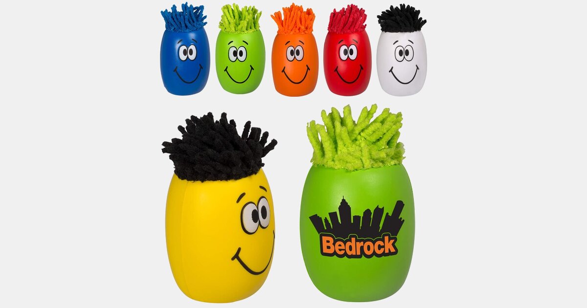 Moptopper (TM) Goofy Stress Reliever with your logo | MiniThrowBalls.com