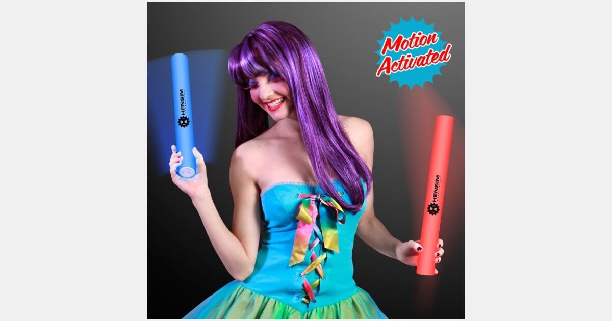Custom Printed Motion Activated Lights Multicolor Cheer Stick with your ...